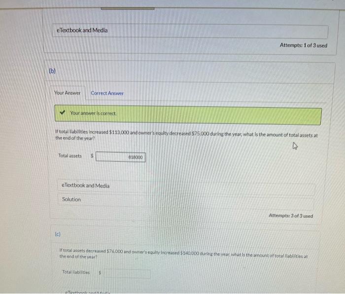 Solved If total assets decreased $76,000 and owner's equity | Chegg.com