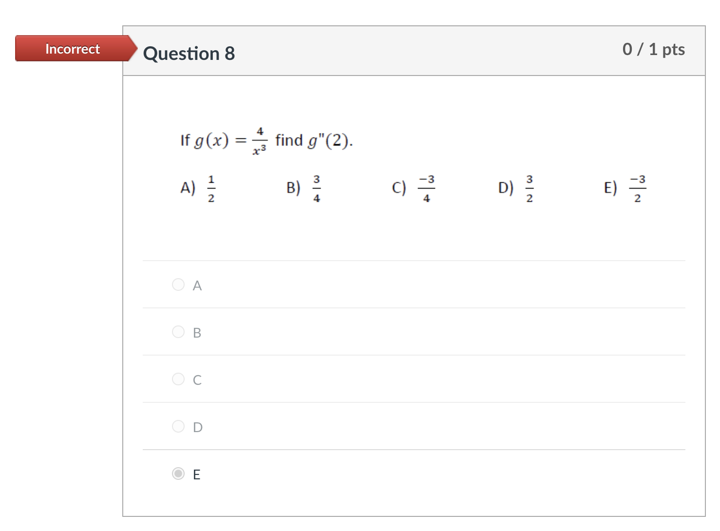 Solved If g(x)=4x3 ﻿find | Chegg.com