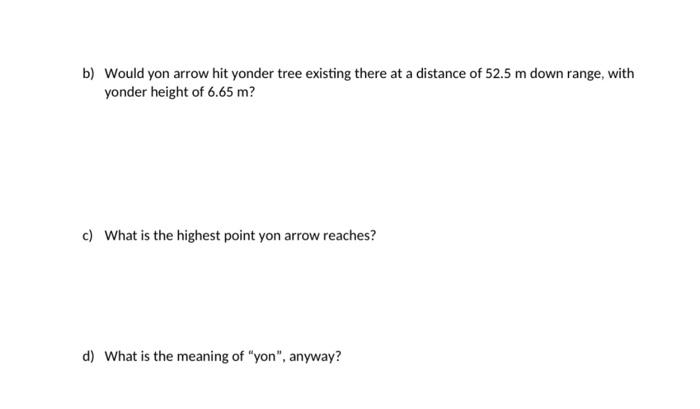Solved 3. Brave Sir Robin shot an arrow into the air.... | Chegg.com