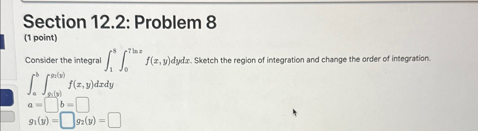 Solved Section 12.2: Problem 8(1 ﻿point)Consider the | Chegg.com