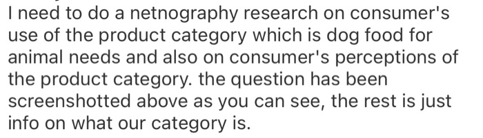 Solved I need to do a netnography research on consumer's use | Chegg.com