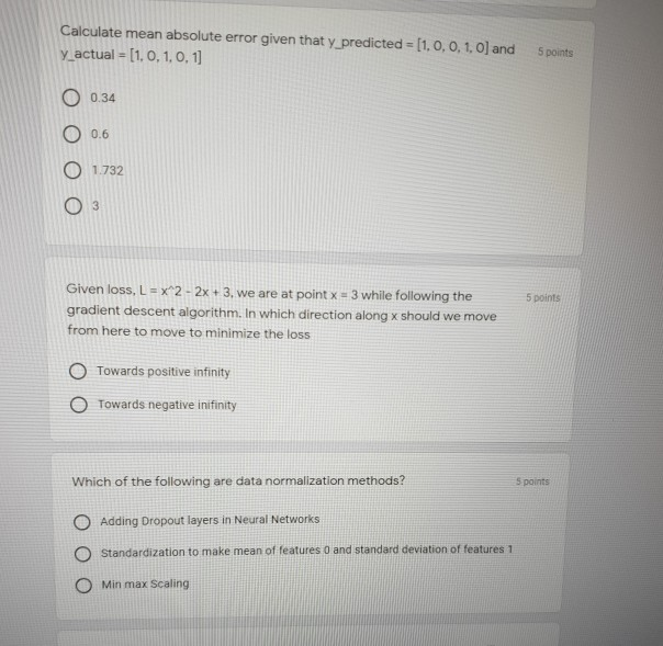 Solved Calculate mean absolute error given that y predicted | Chegg.com