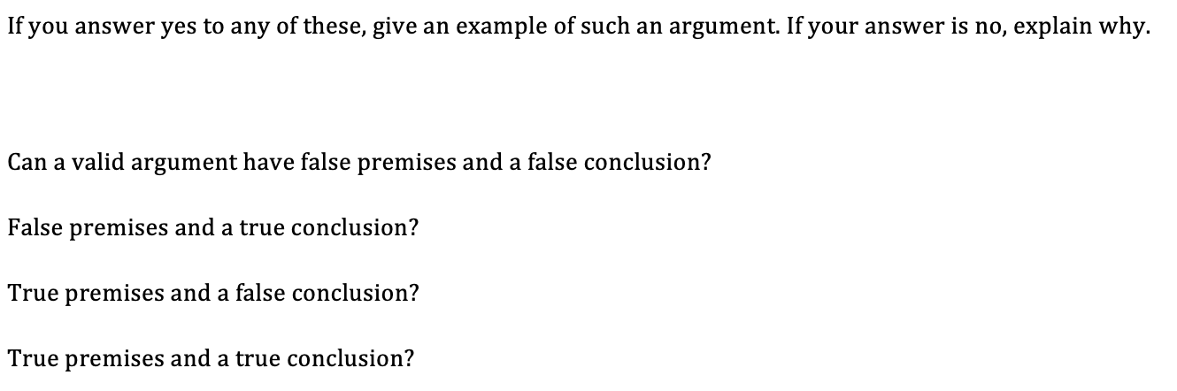 Solved If you answer yes to any of these, give an example of | Chegg.com