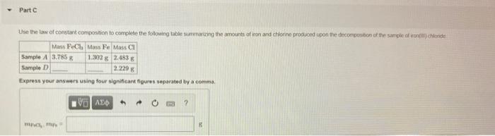 Solved Part 8 Use the Law of constant composition to | Chegg.com
