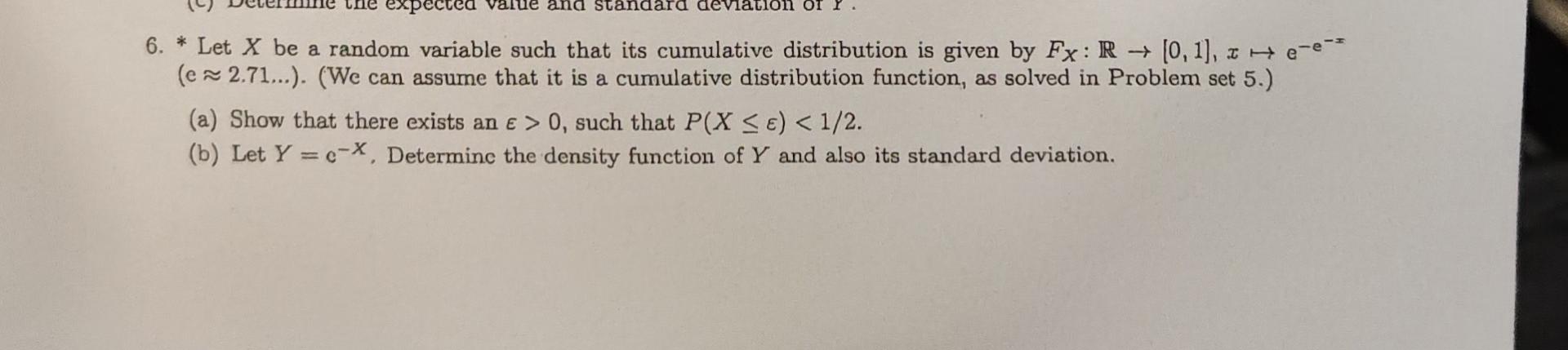 Solved 6. * Let X be a random variable such that its | Chegg.com