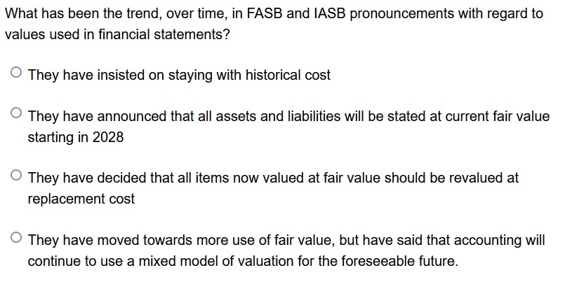Solved What has been the trend, over time, in FASB and IASB | Chegg.com