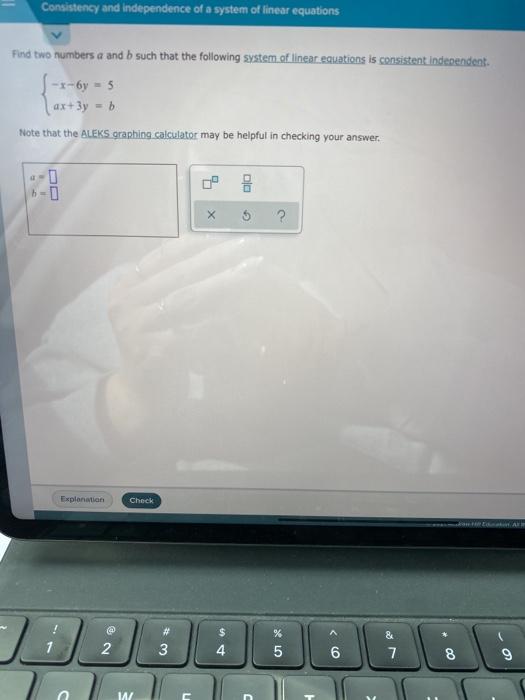 Solved Consistency and independence of a system of linear | Chegg.com