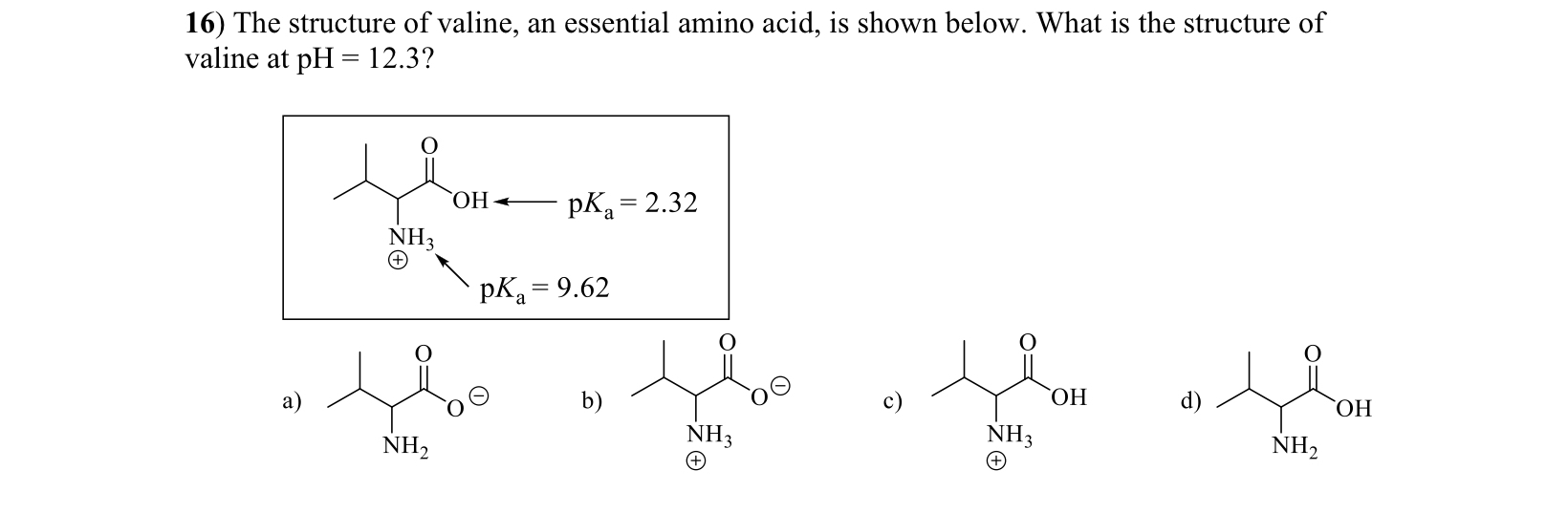 Solved The structure of valine, an essential amino acid, is | Chegg.com