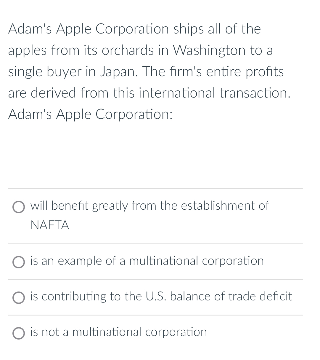 Solved Adam's Apple Corporation ships all of the apples from | Chegg.com