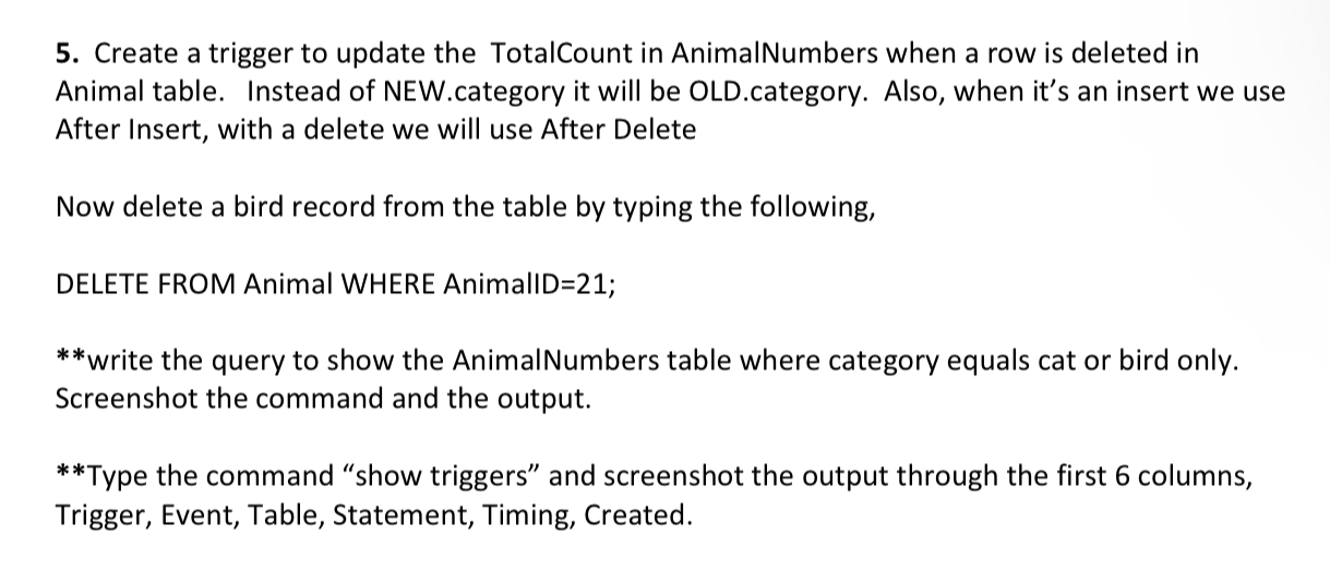 Solved Create a trigger to update the TotalCount in | Chegg.com