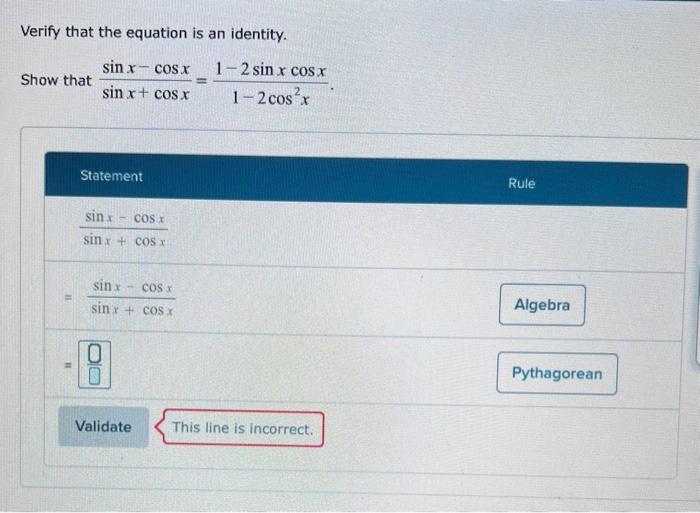 Solved Verify that the equation is an identity. Show that | Chegg.com