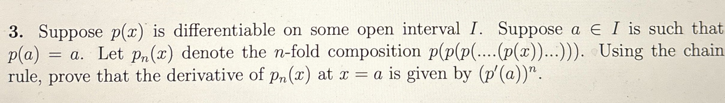 Solved Suppose p(x) ﻿is differentiable on some open interval | Chegg.com