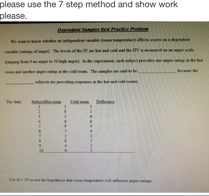 Solved please use the 7 step method and show work please. | Chegg.com