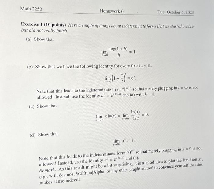 Solved Exercise 1 (10 points) Here a couple of things about | Chegg.com