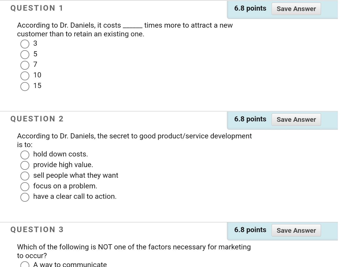 Solved According to Dr. Daniels, it costs times more to | Chegg.com