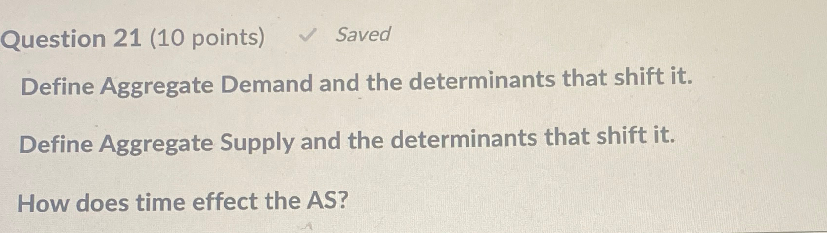 Solved Question 21 (10 ﻿points) ﻿SavedDefine Aggregate | Chegg.com
