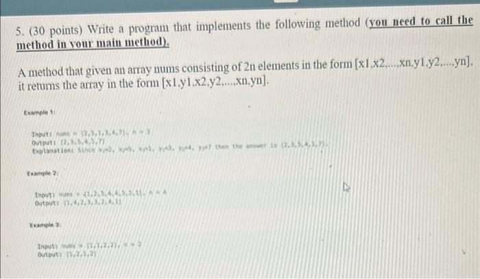 Solved 5. (30 points) Write a program that implements the | Chegg.com