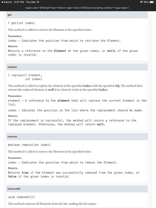 Solved public interface List Interface > This interface | Chegg.com