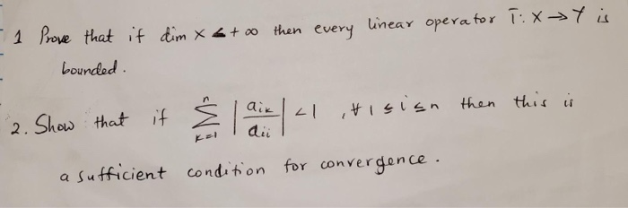 Solved Y is dim x 4 too then every linear operator T. X 1 | Chegg.com