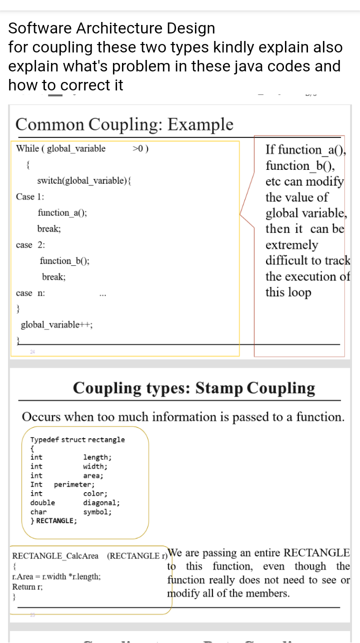 Solved Software Architecture Design for coupling these two | Chegg.com