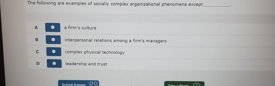 Solved The following are examples of socially complex | Chegg.com