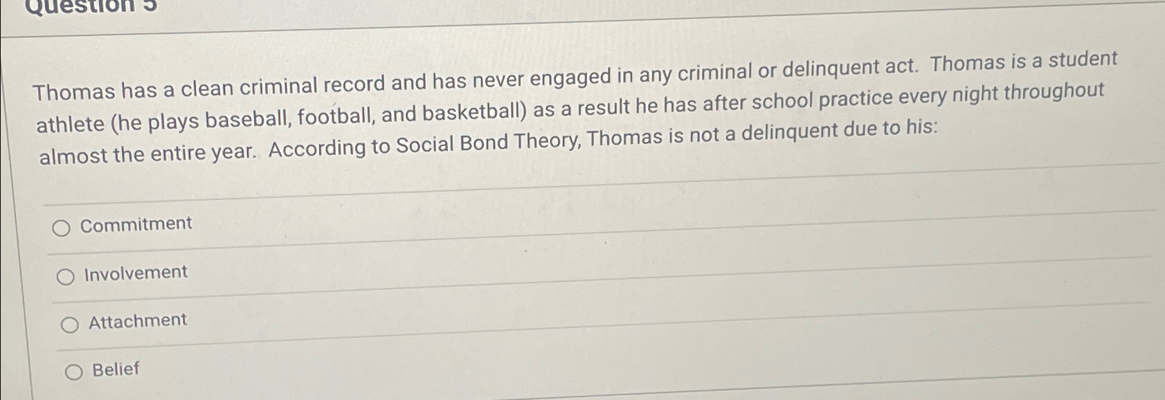 Solved Thomas has a clean criminal record and has never | Chegg.com