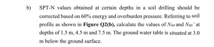 Solved SPT-N values obtained at certain depths in a soil | Chegg.com