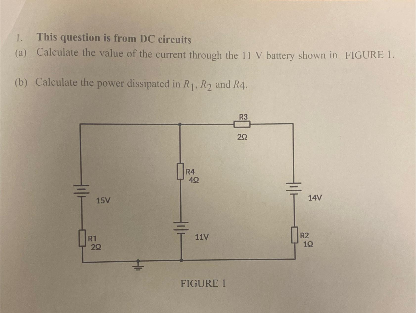 Solved This question is from DC circuits(a) ﻿Calculate the | Chegg.com