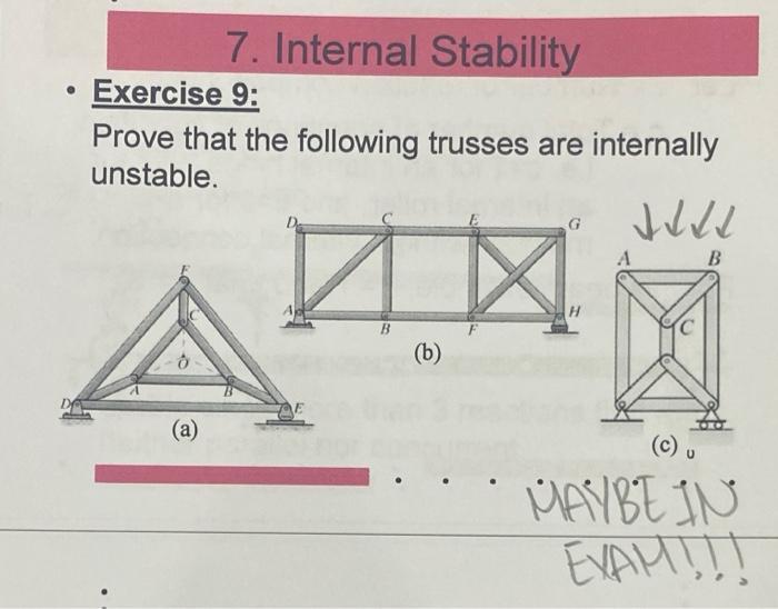 Solved Prove that the following trusses are internally | Chegg.com