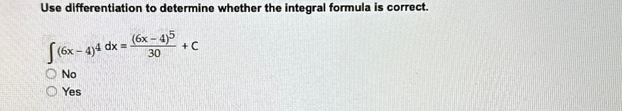 Solved Use differentiation to determine whether the integral | Chegg.com