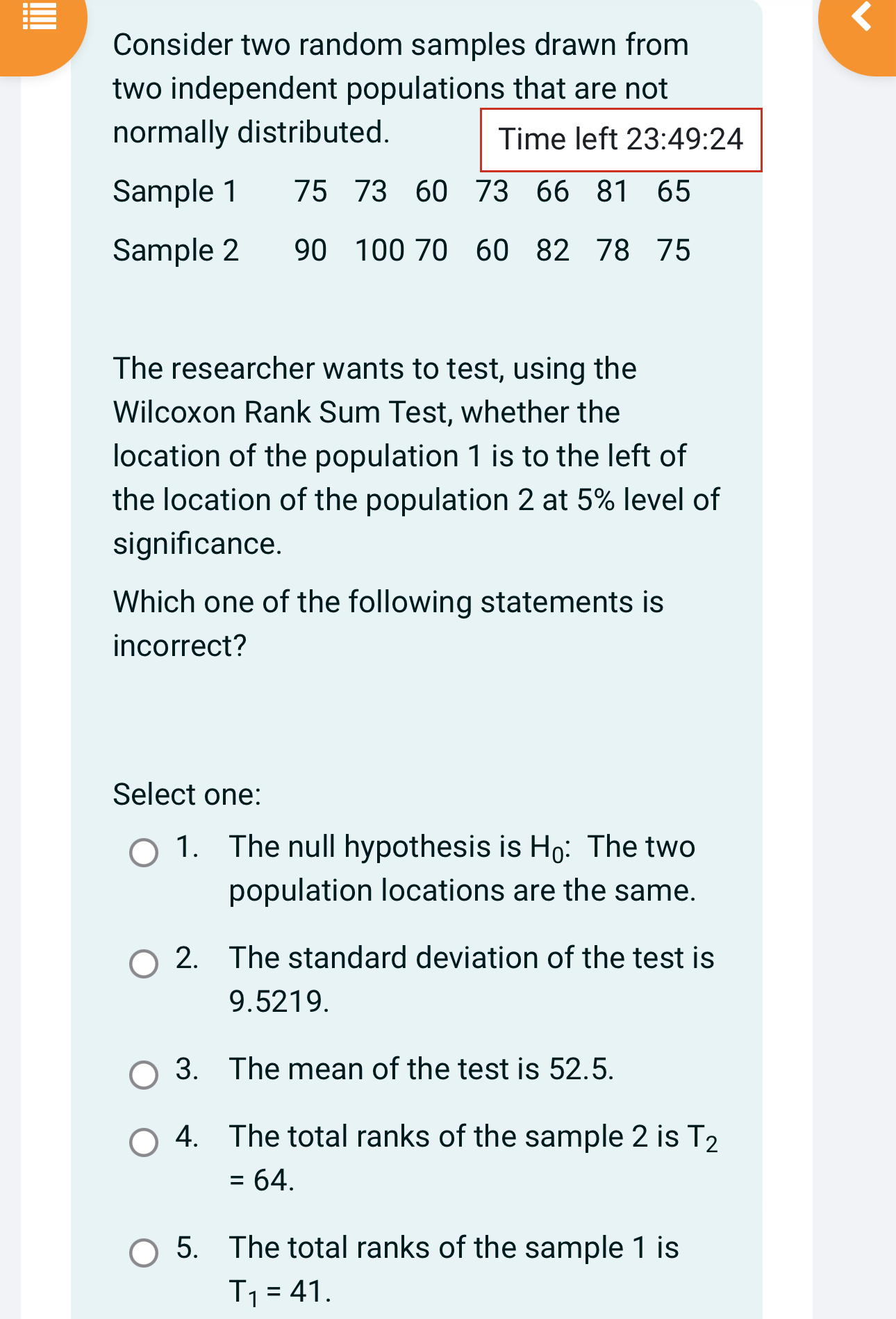 Solved Consider two random samples drawn from two | Chegg.com