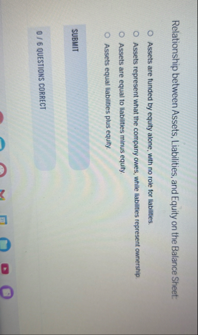 Solved Relationship between Assets, Liabilities, and Equity | Chegg.com