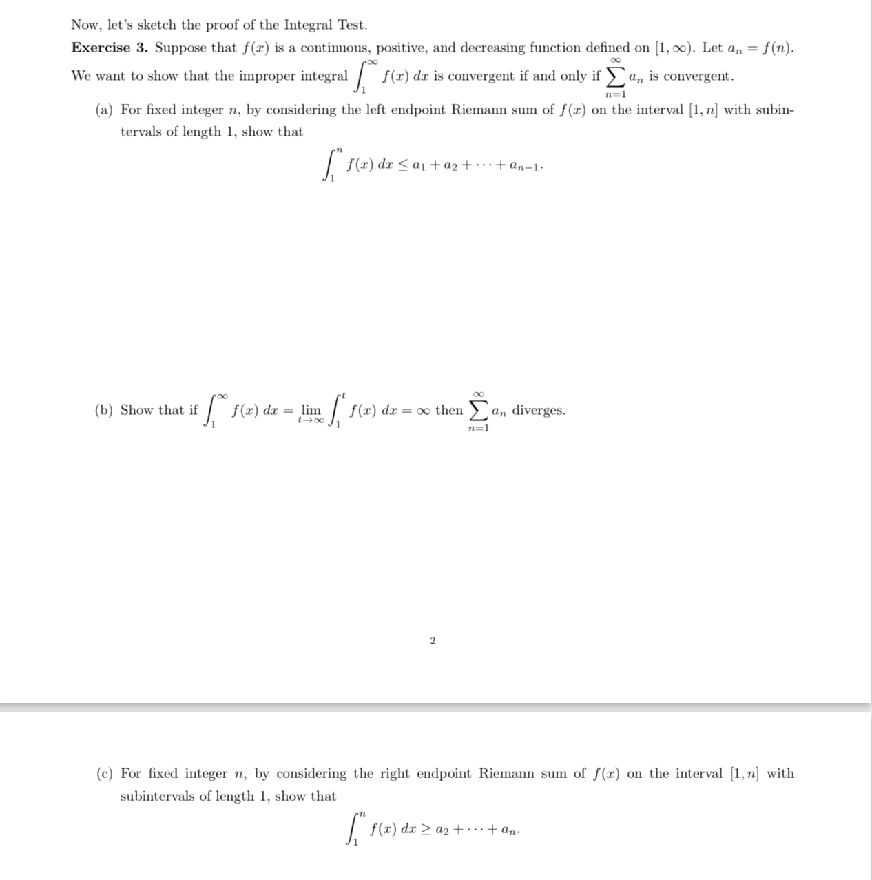 Solved Now, let's sketch the proof of the Integral | Chegg.com
