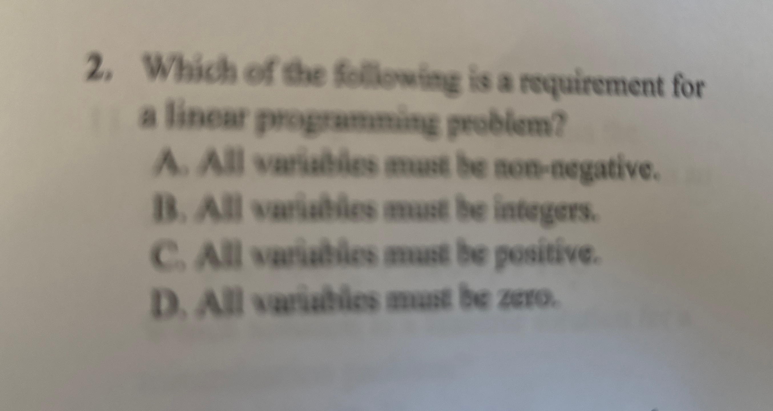 Solved Which of the following is a requirement for a linear | Chegg.com