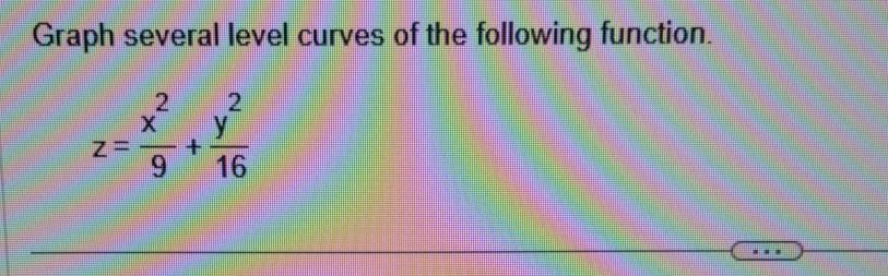 Solved Graph several level curves of the following | Chegg.com