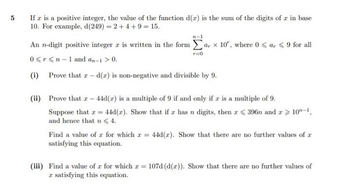 Solved If x is a positive integer, the value of the function | Chegg.com