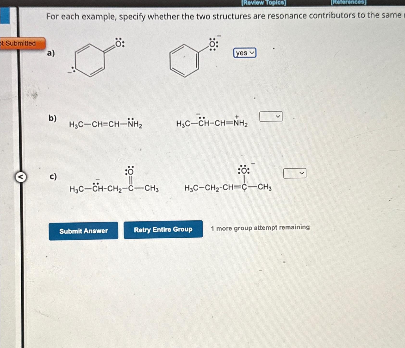 For each example, specify whether the two structures | Chegg.com