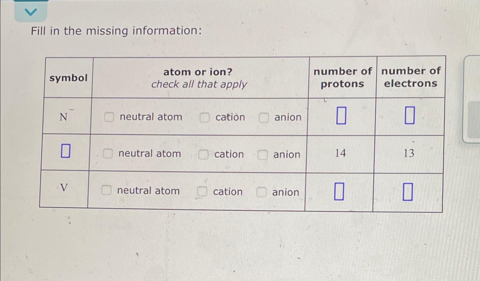 Solved Fill in the missing | Chegg.com