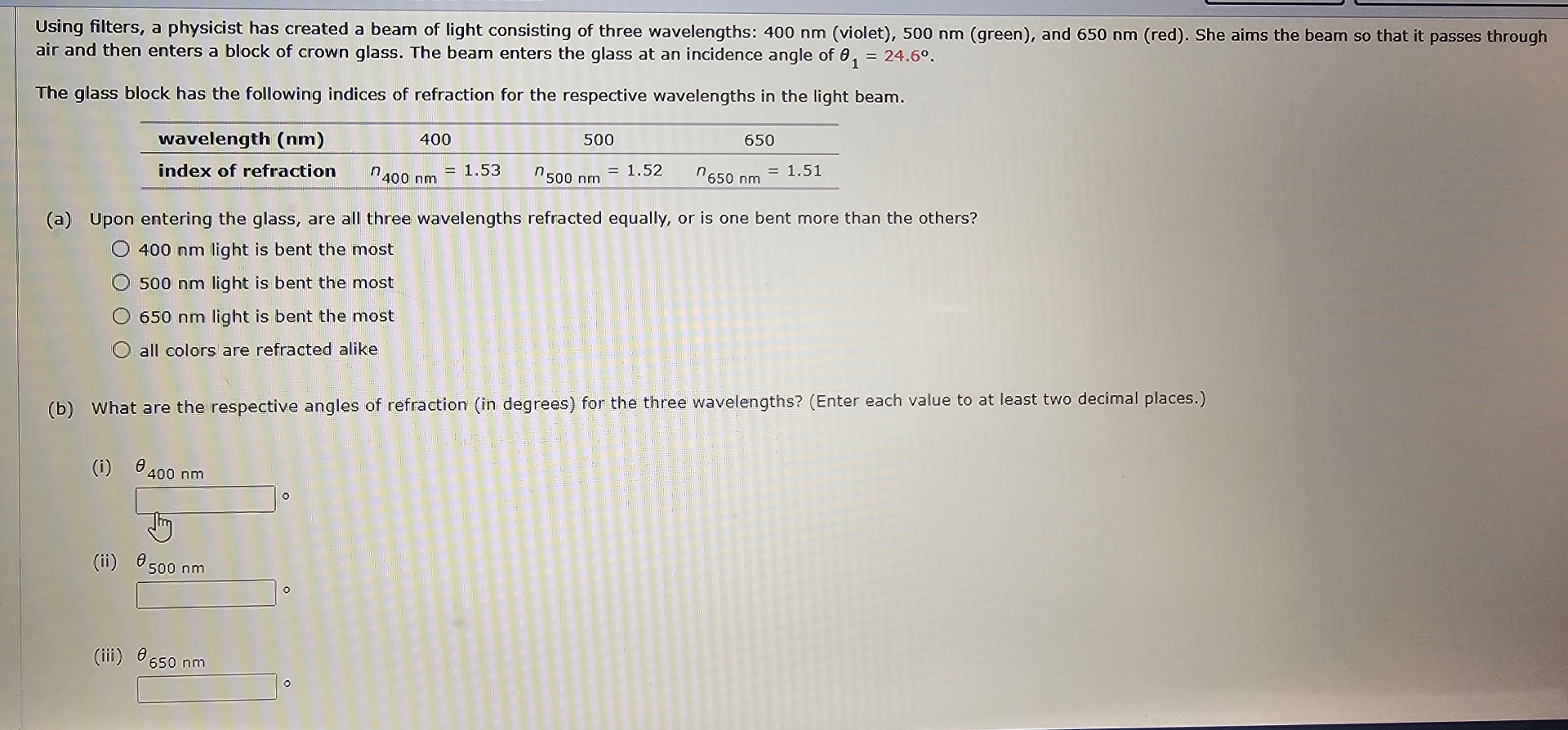 Solved Using filters, a physicist has created a beam of | Chegg.com