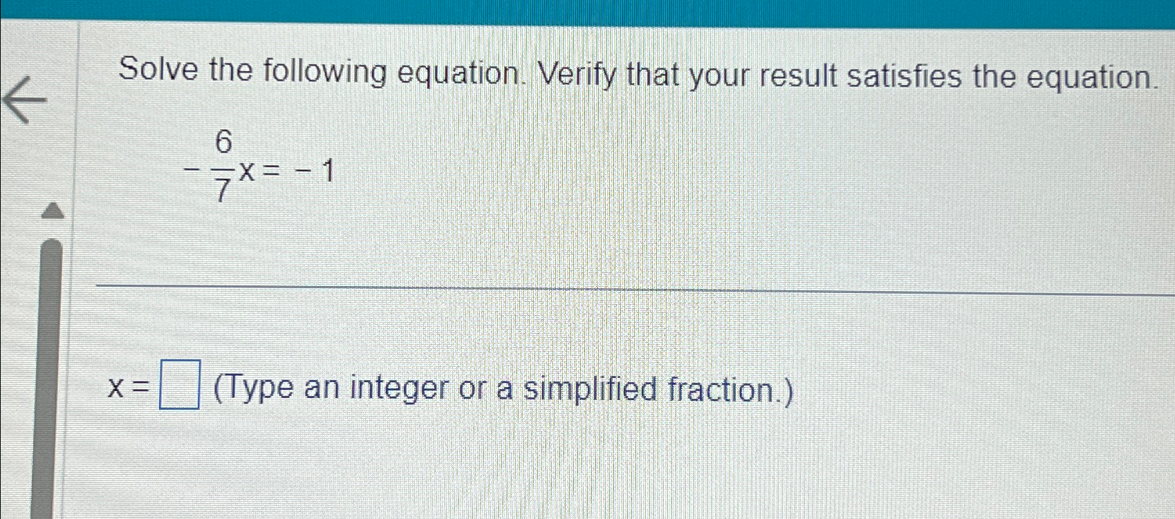 Solved Solve The Following Equation Verify That Your Result