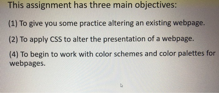 Solved This assignment has three main objectives: (1) To | Chegg.com