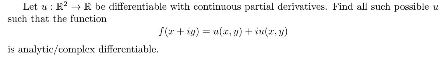 Solved Let u:R2→R be differentiable with continuous partial | Chegg.com
