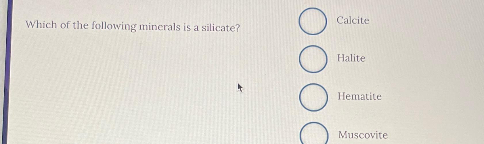 Solved Which of the following minerals is a | Chegg.com