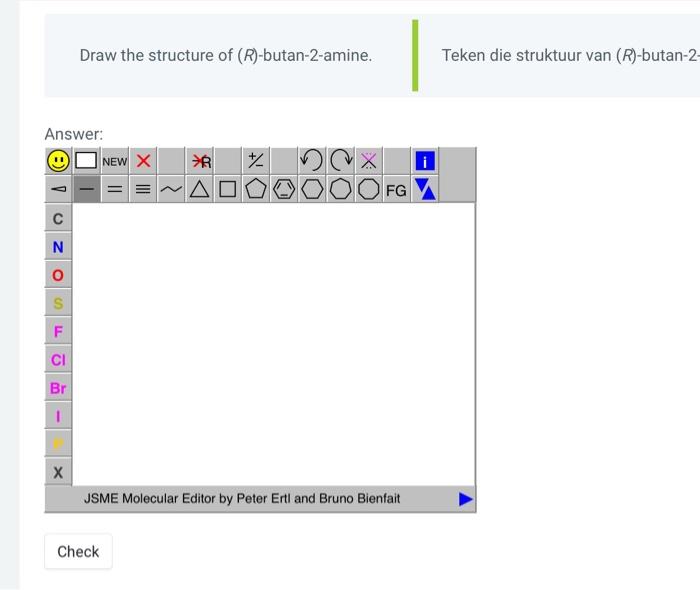 Draw the structure of (R)-butan-2-amine. Teken die | Chegg.com