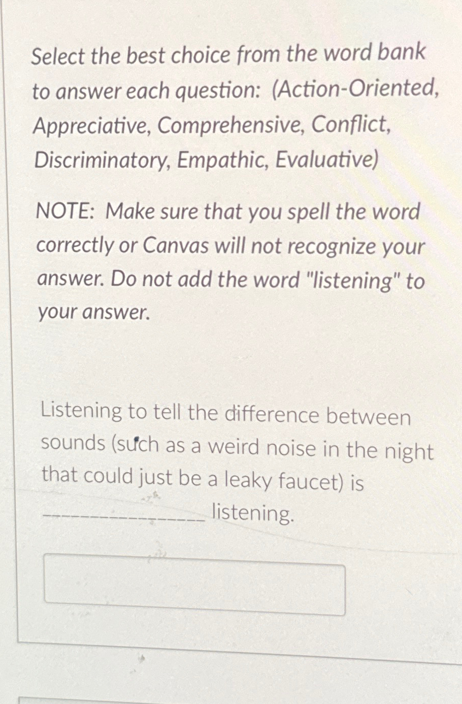 Solved Select the best choice from the word bank to answer | Chegg.com