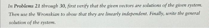 Solved In Problems 21 through 30, first verify that the | Chegg.com