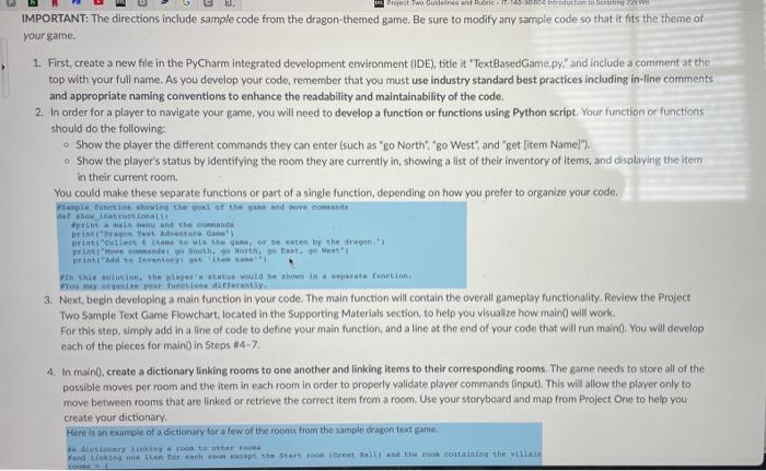 Solved Project Two Guidelines and Rubric Competencies In | Chegg.com