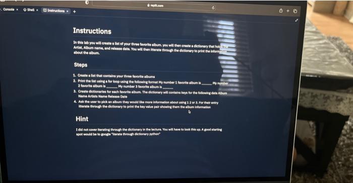 Solved Instructions Artat, Alsum ram about the oblom. Steps | Chegg.com