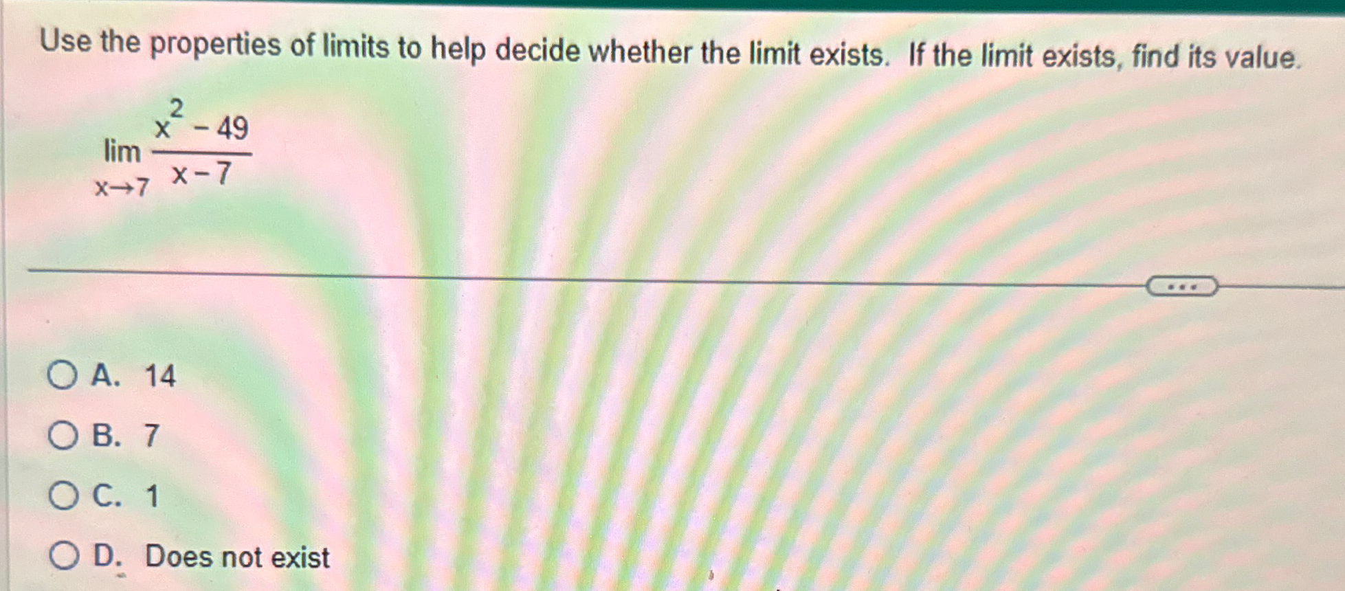 Solved Use The Properties Of Limits To Help Decide Whether
