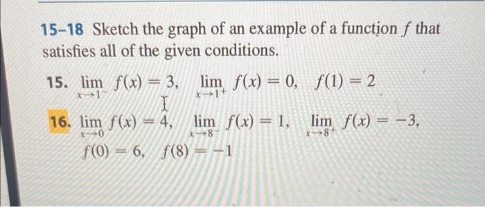 15-18 Sketch the graph of an example of a function f | Chegg.com